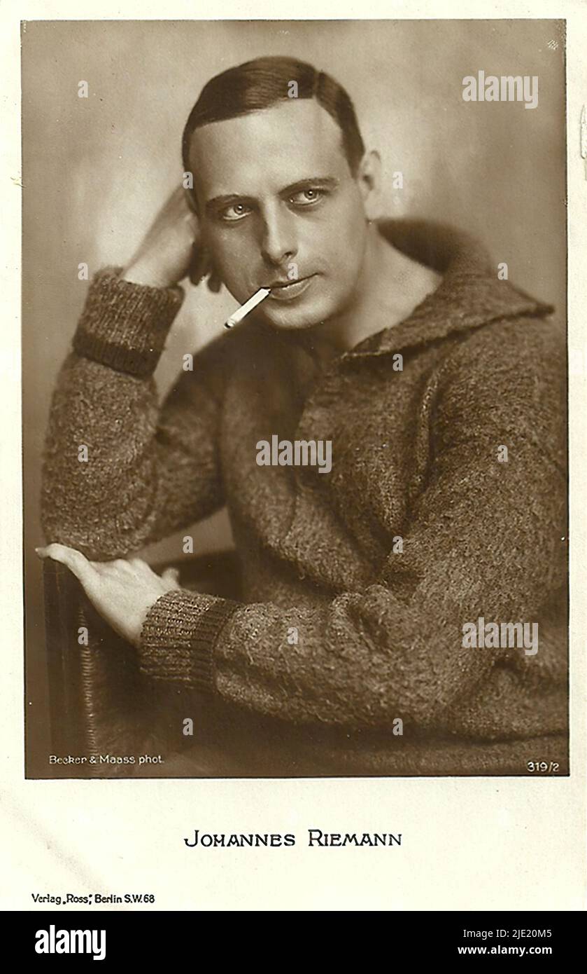 Portrait of Johannes Riemann 001 - German weimar era cinema (1918 ...