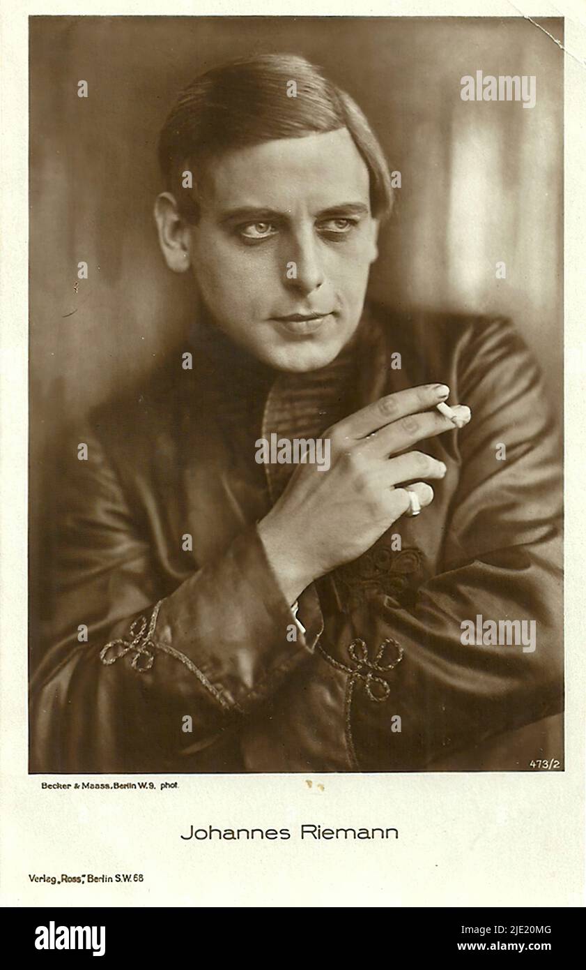 Portrait of Johannes Riemann, - German weimar era cinema (1918 - 1935 ...