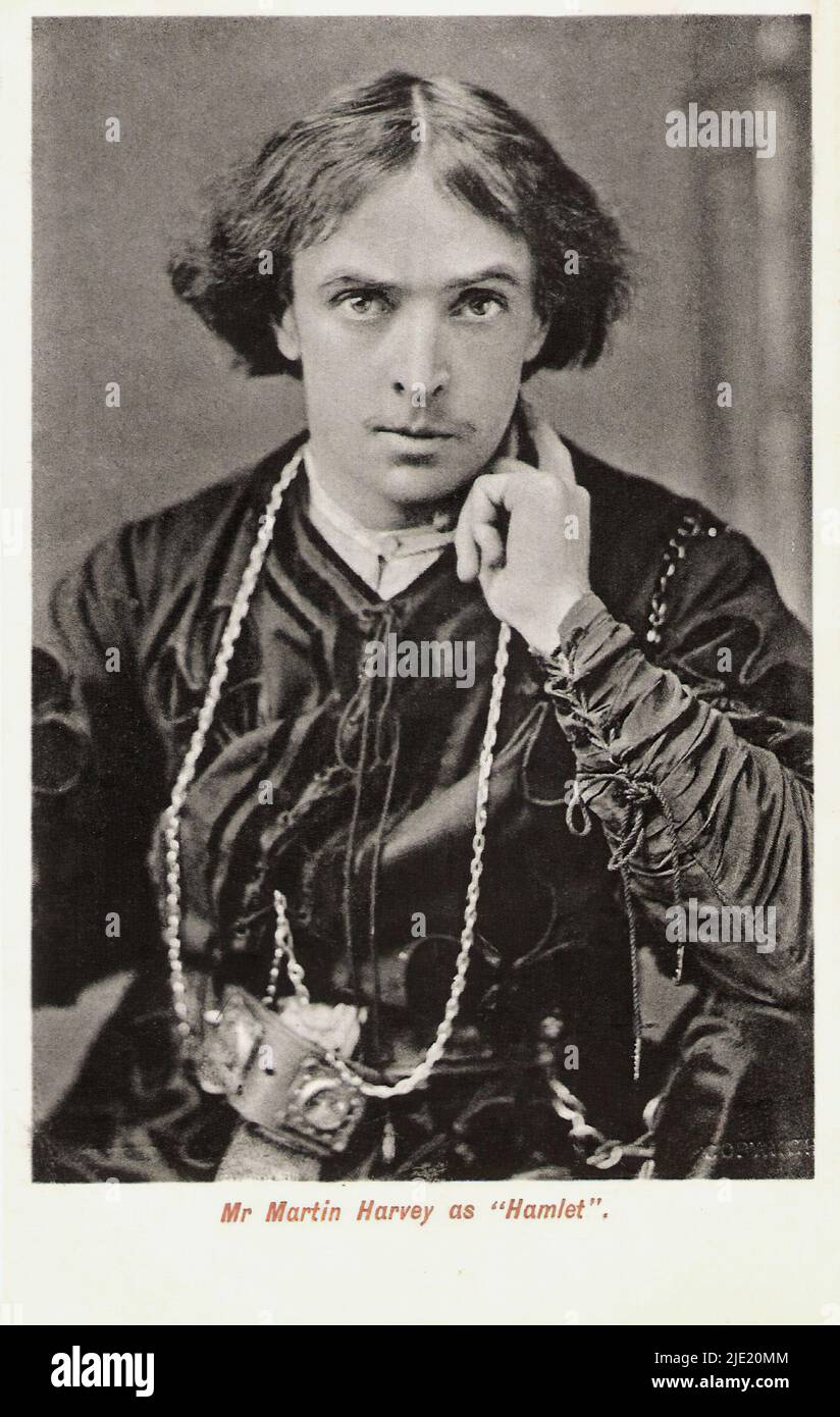 Portrait of John Martin Harvey - British stage star of the Victorian ...