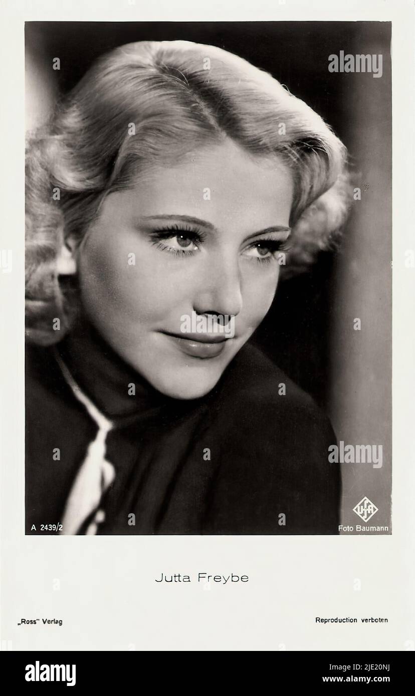 Portrait of Jutta Freybe 001 - German Third Reich movie star Stock ...