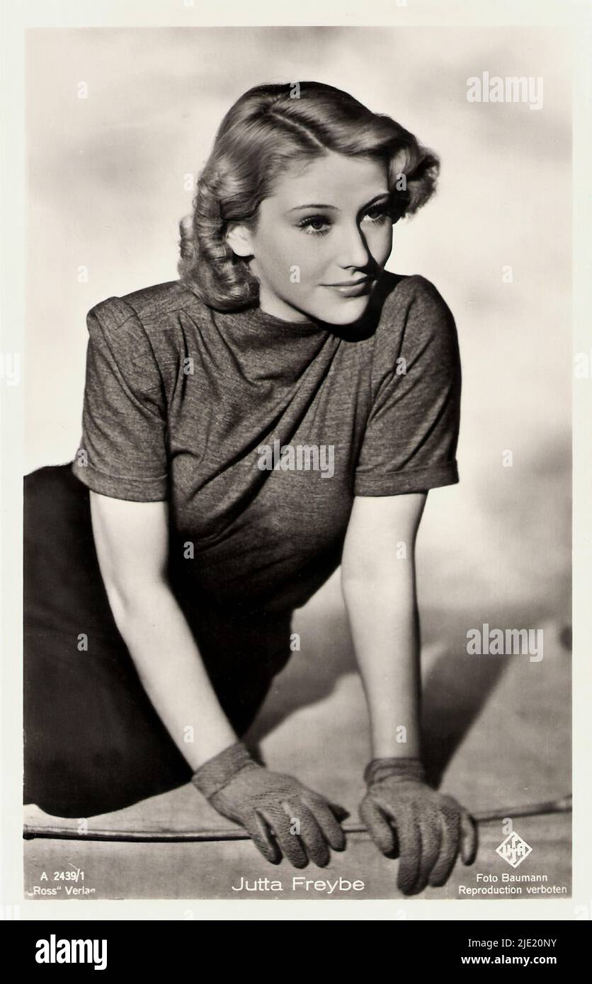 Portrait of Jutta Freybe 002 - German Third Reich movie star Stock ...