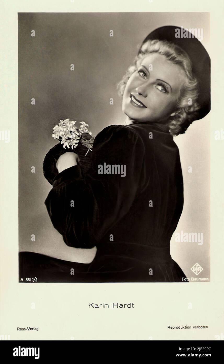 Portrait of Karin Hardt 001 - German Third Reich movie star Stock Photo ...
