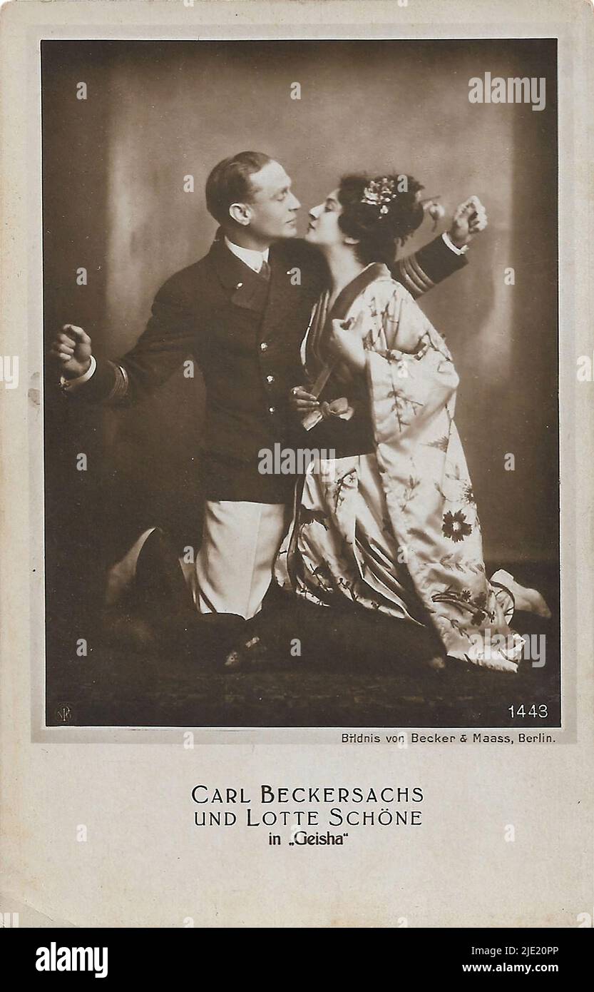 Portrait of Karl Beckersachs and Lotte Schöne in Geisha - German weimar ...