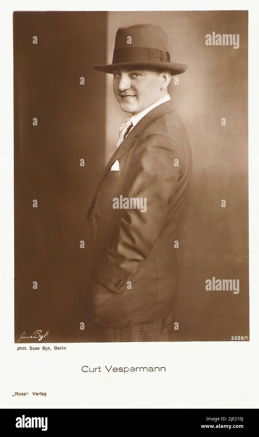 Portrait of Kurt Vespermann - German weimar era cinema (1918 - 1935 Stock Photo - Alamy