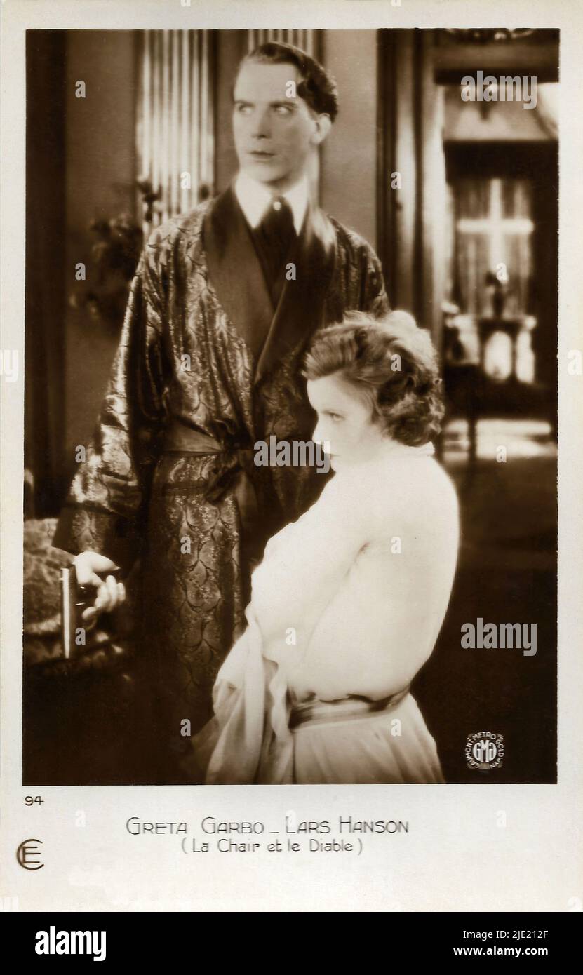 Portrait of Lars Hanson and Greta Garbo in Flesh and the Devil (1926 ...