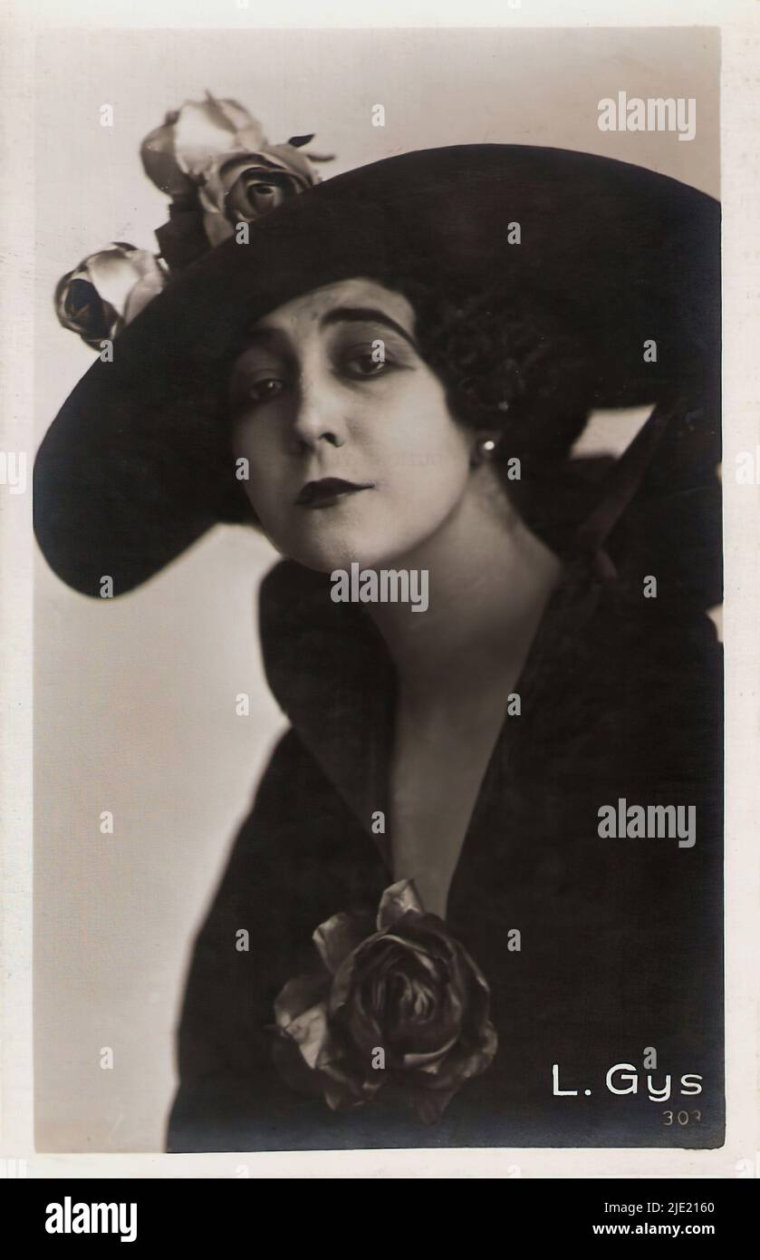 Portrait of Leda Gys - Italian silent movie era Stock Photo - Alamy