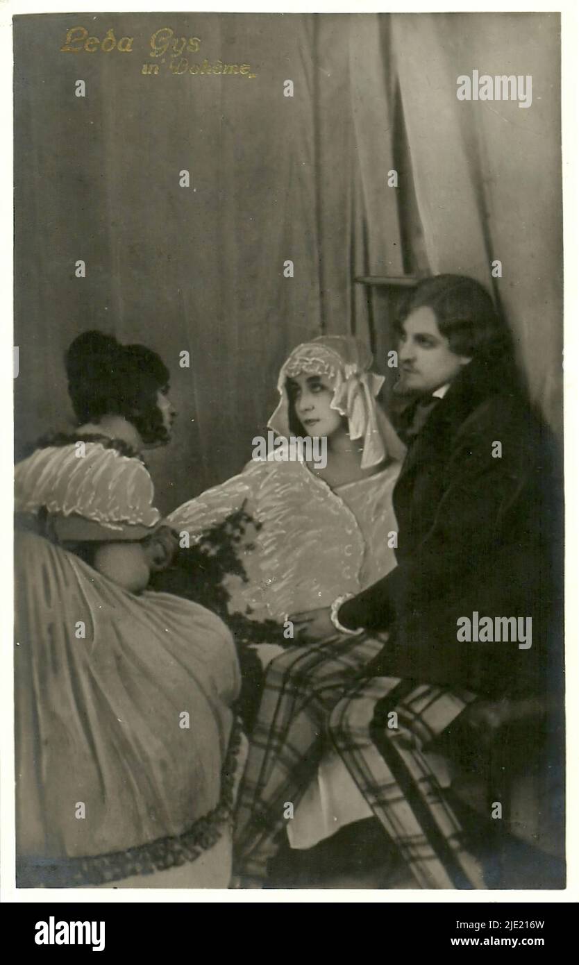 Portrait of Leda Gys in La Bohème - Italian silent movie Stock Photo ...