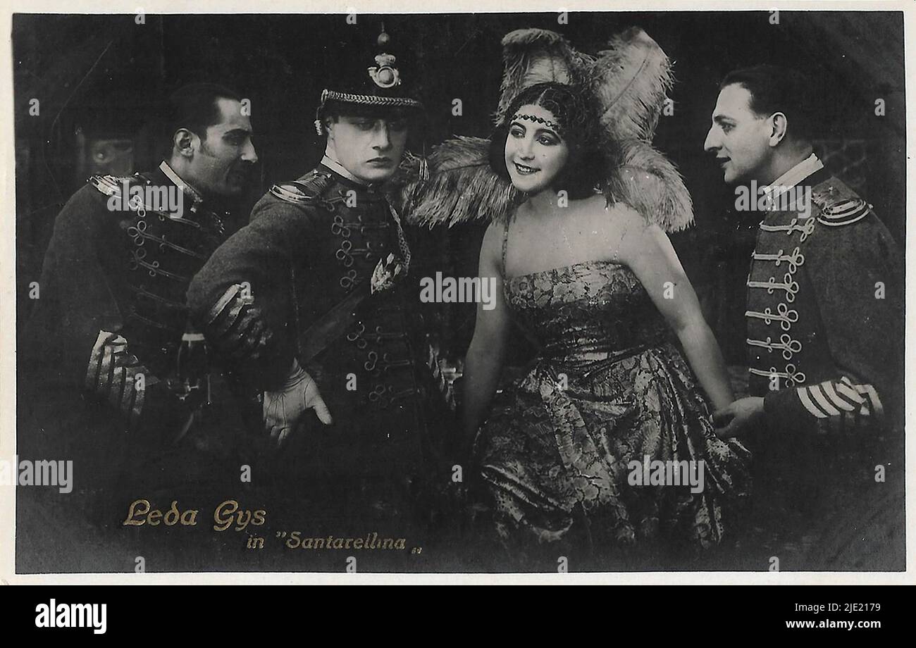 Portrait of Leda Gys in Santarellina - Italian silent movie Stock Photo ...