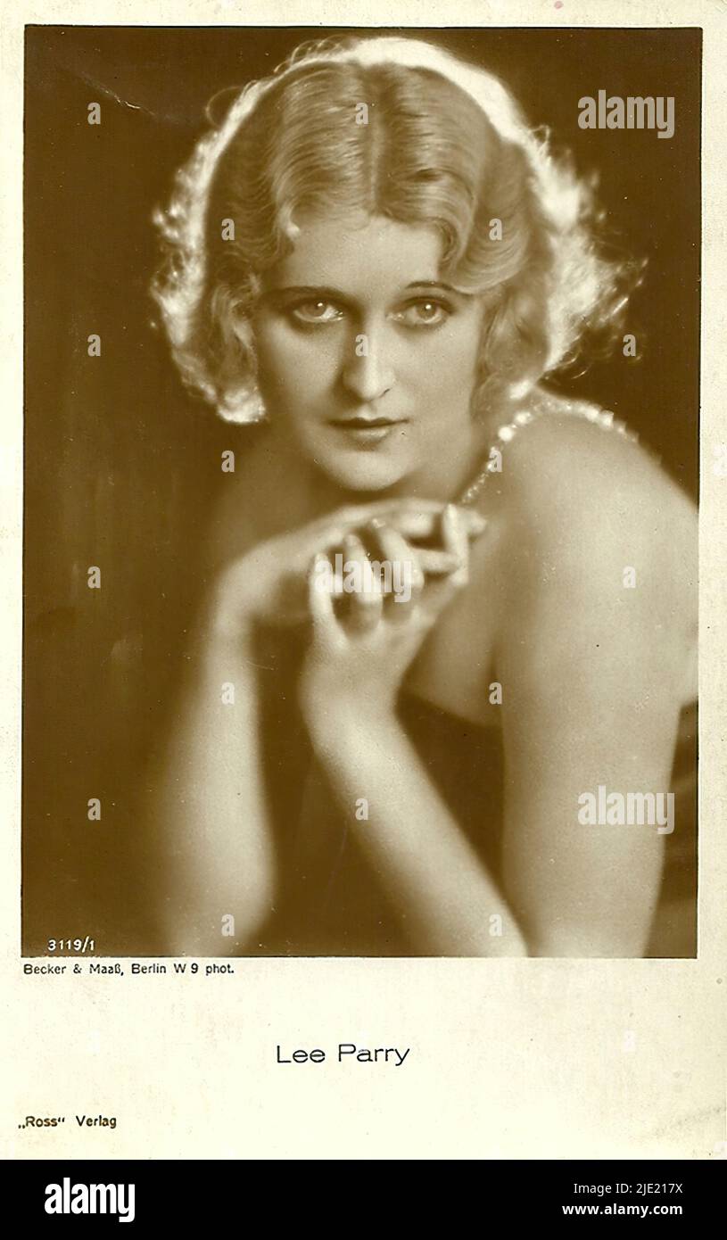 Portrait of Lee Parry. - German weimar era cinema (1918 - 1935 Stock ...