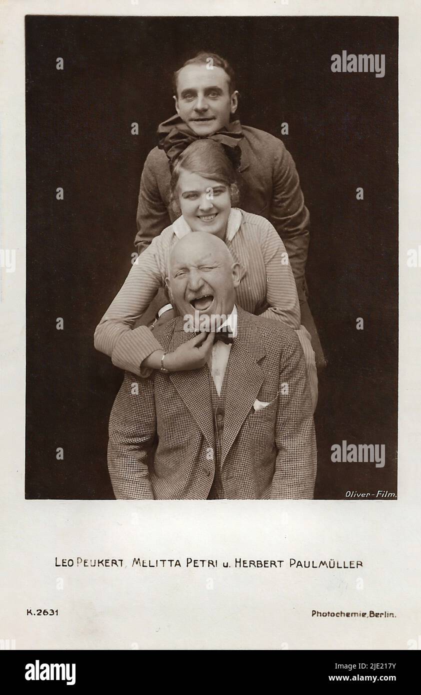 Portrait of Leo Peukert, Melitta Petri, Herbert Paulmüller in Wer ...
