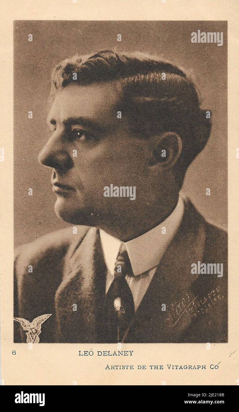 Portrait of Leo Delaney - American cinema before Hollywood era Stock ...