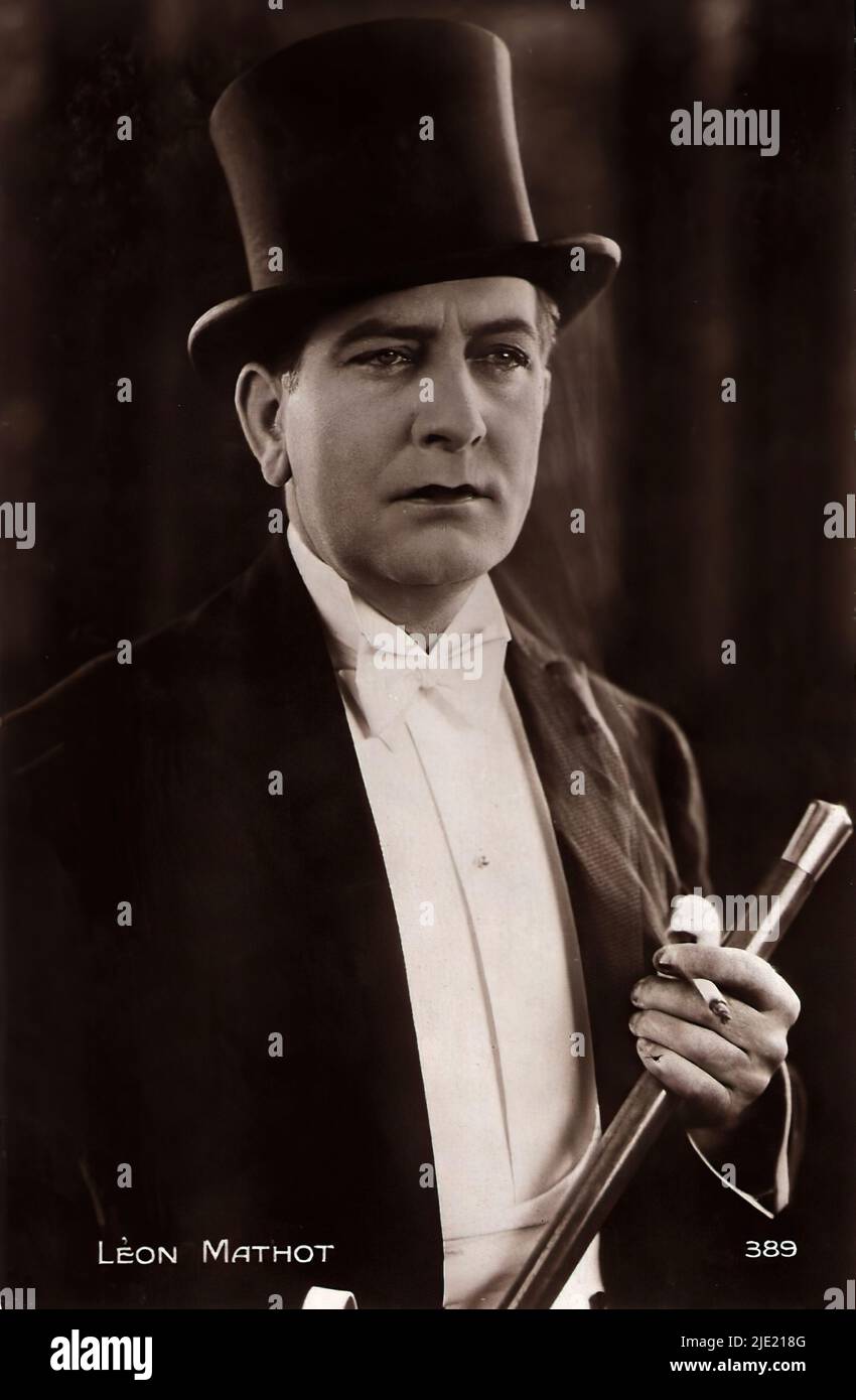 Portrait of Léon Mathot 002 - French silent cinema era Stock Photo - Alamy