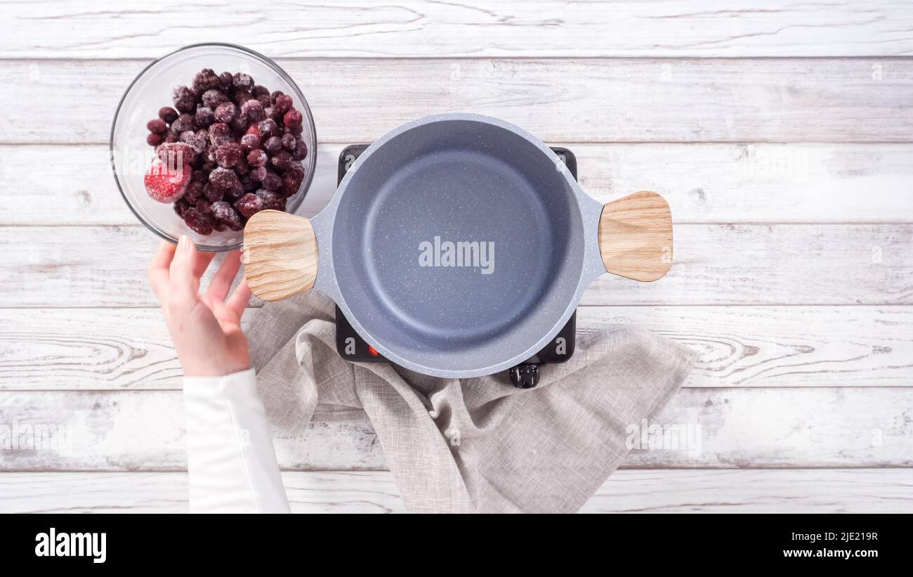 Berry compote overhead hi-res stock photography and images - Alamy