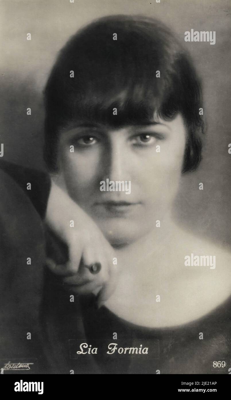 Portrait of Lia Formia - Italian silent movie era Stock Photo - Alamy