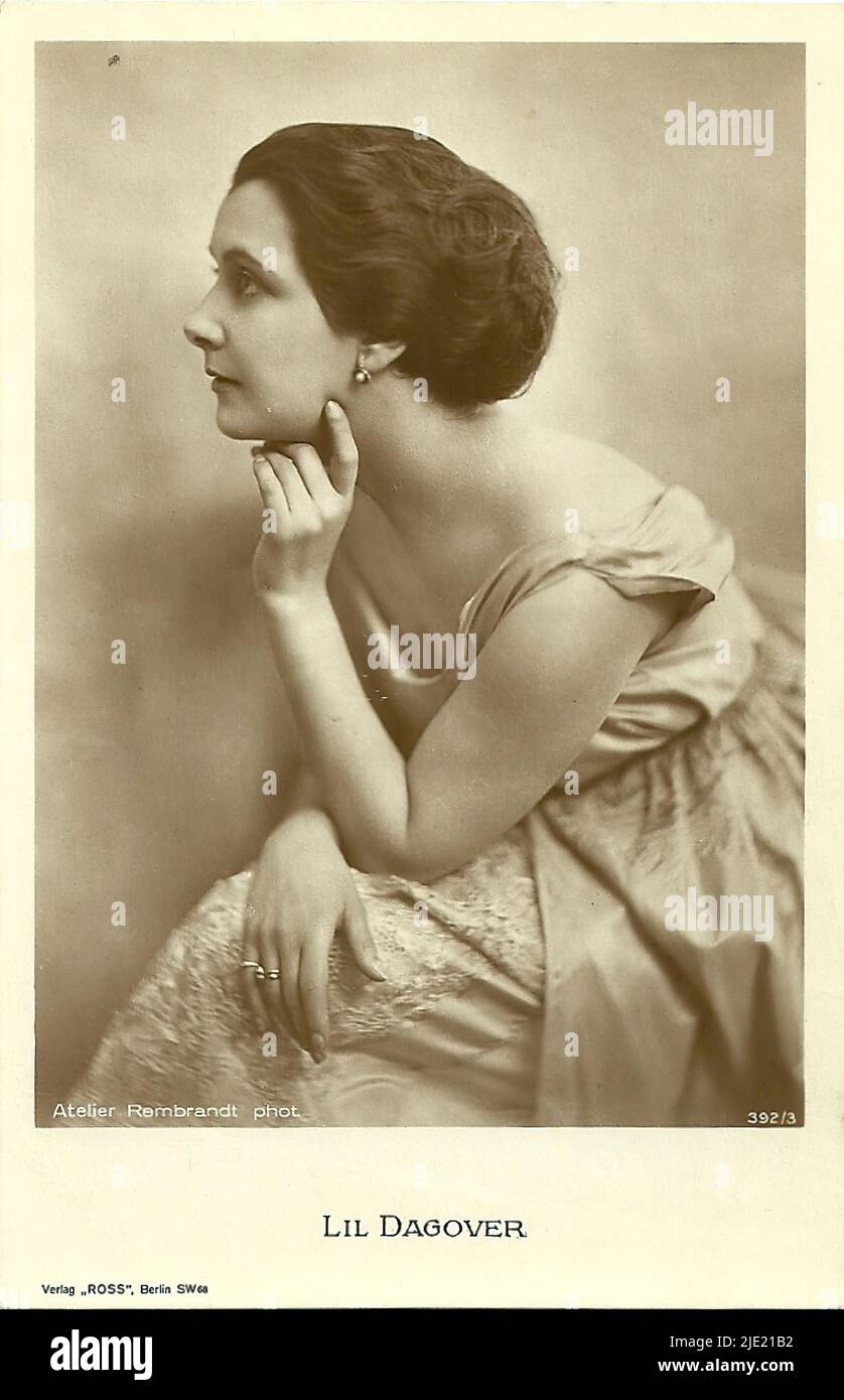 Portrait of Lil Dagover - German weimar era cinema (1918 - 1935 Stock ...