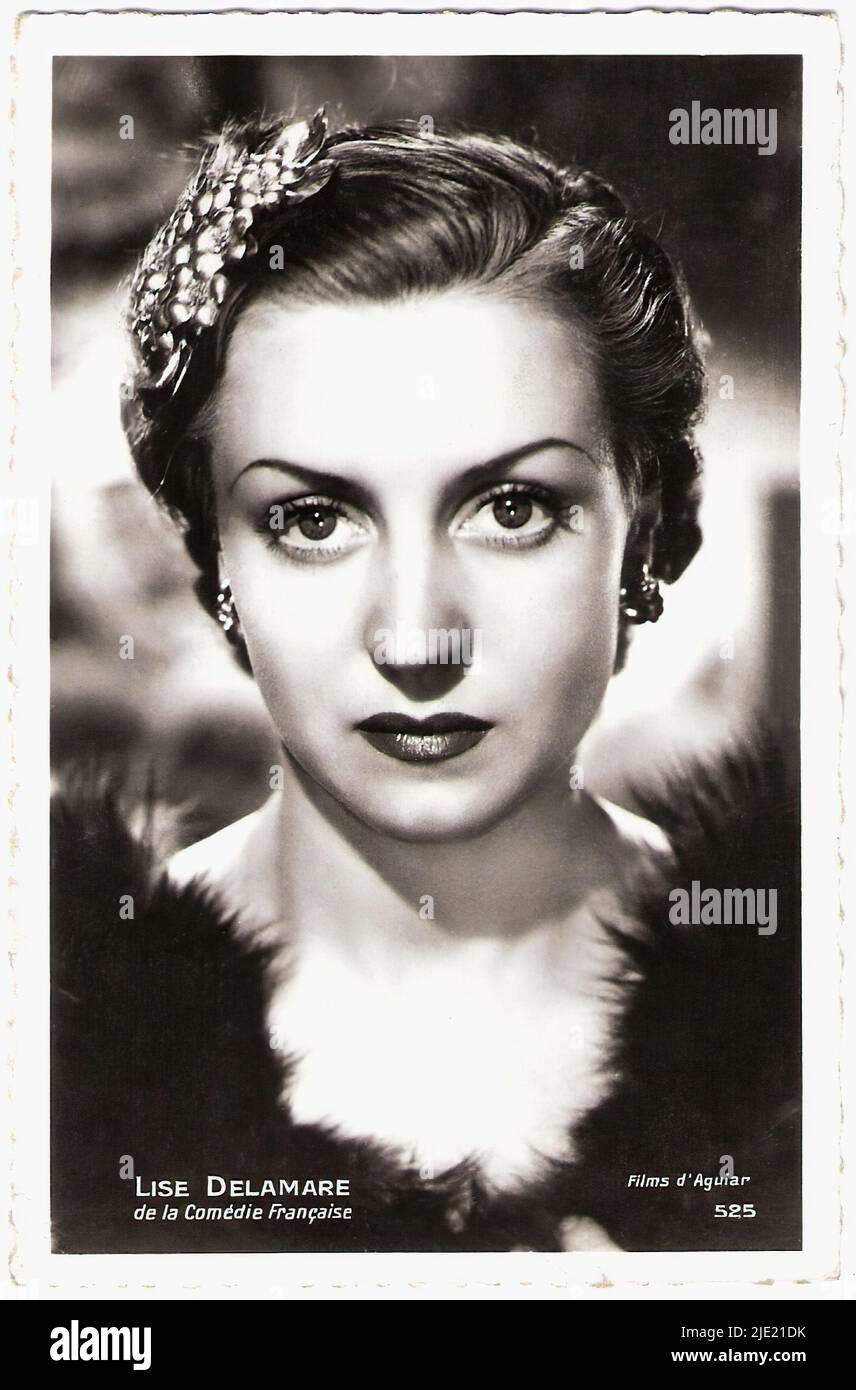 Portrait of Lise Delamare - French theatre classic era Stock Photo - Alamy