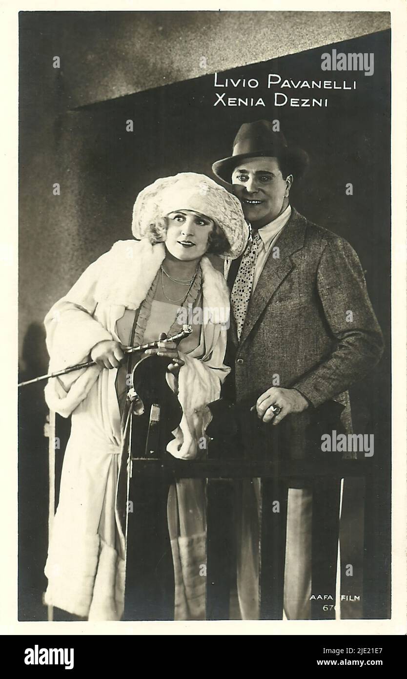 Portrait of Livio Pavanelli and Xenia Desni - Italian silent cinema era ...