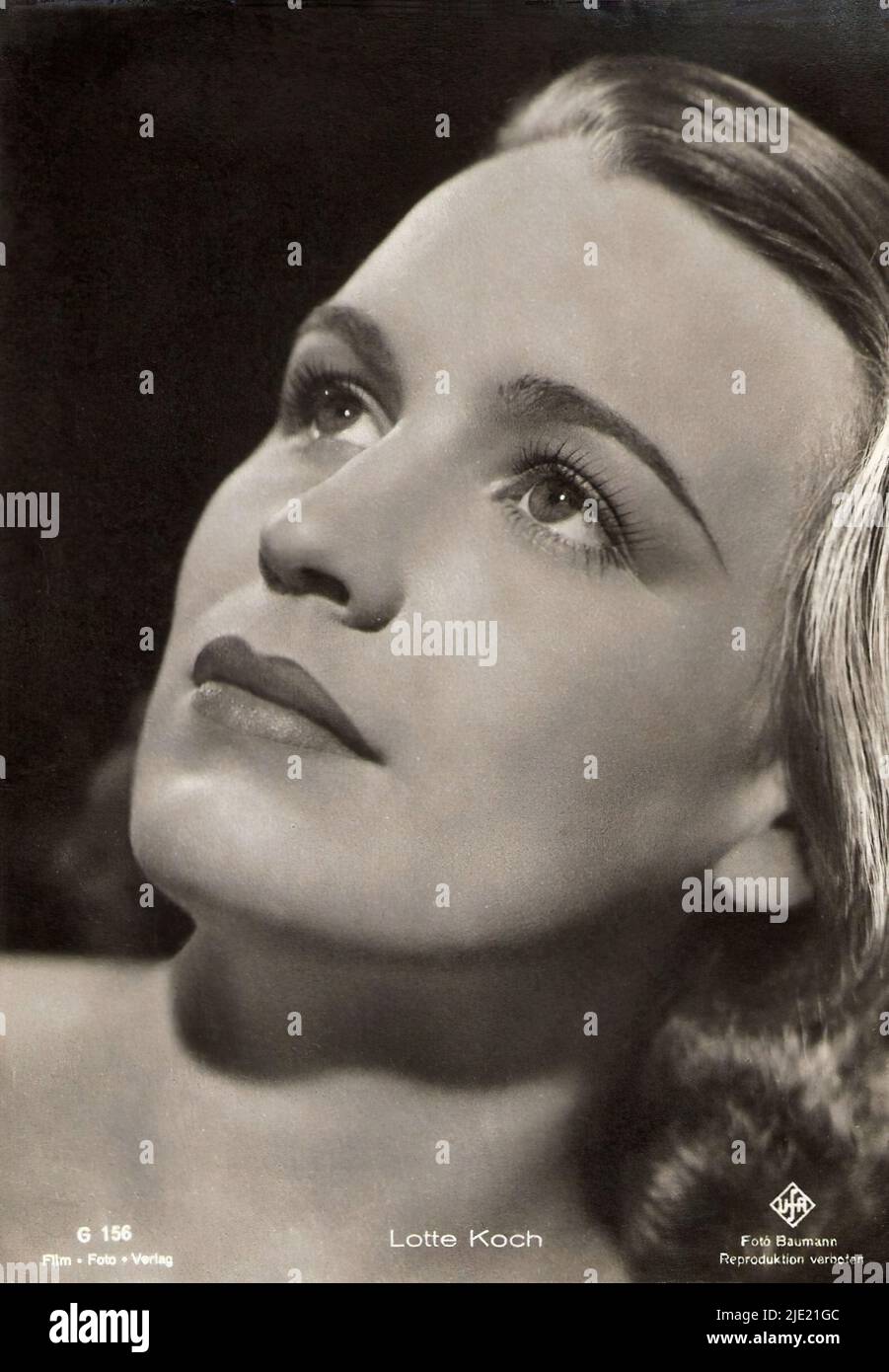 Portrait of Lotte Koch - German Third Reich movie star Stock Photo - Alamy