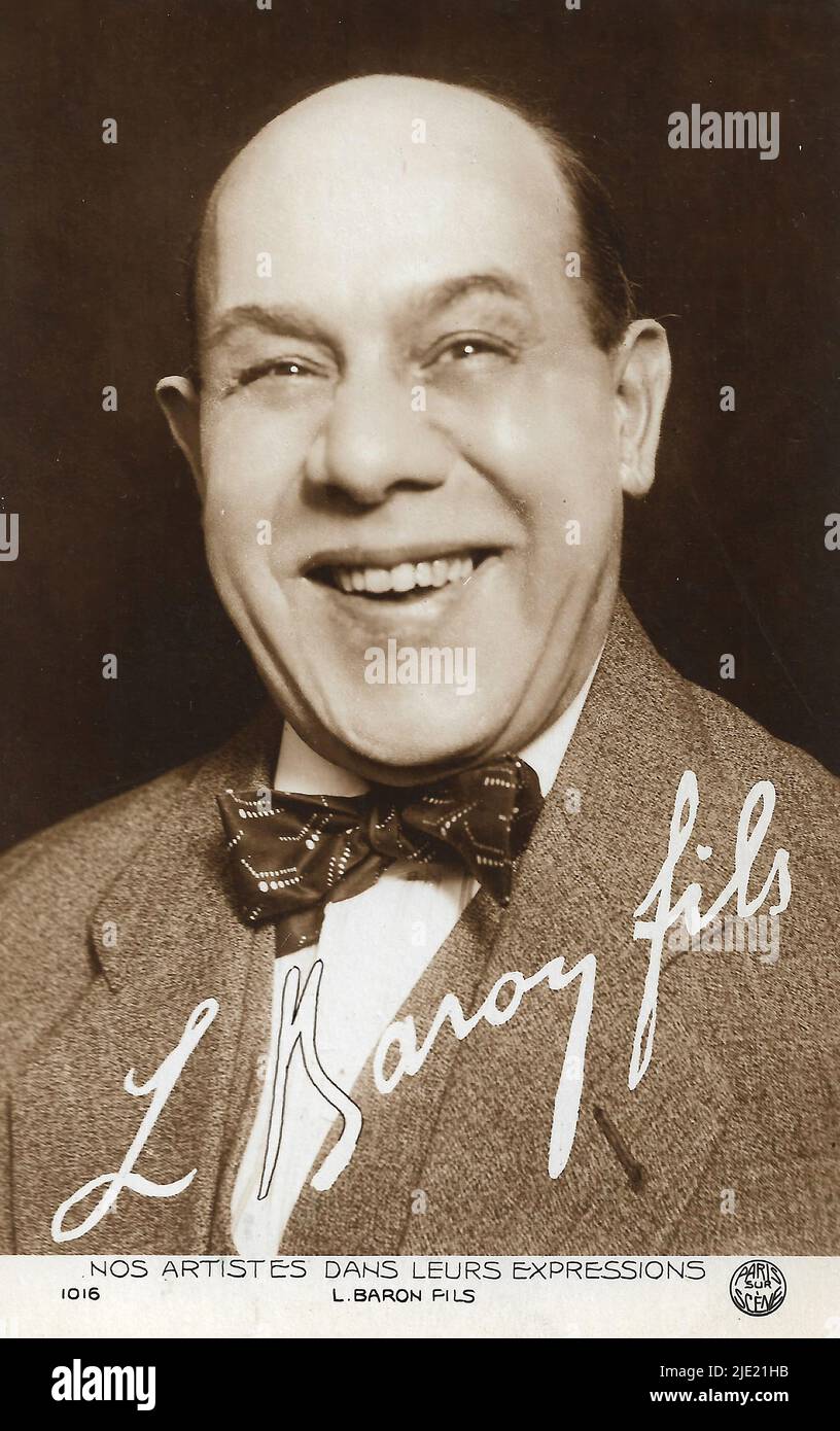 Portrait of Louis Baron fils - French theatre classic era Stock Photo ...