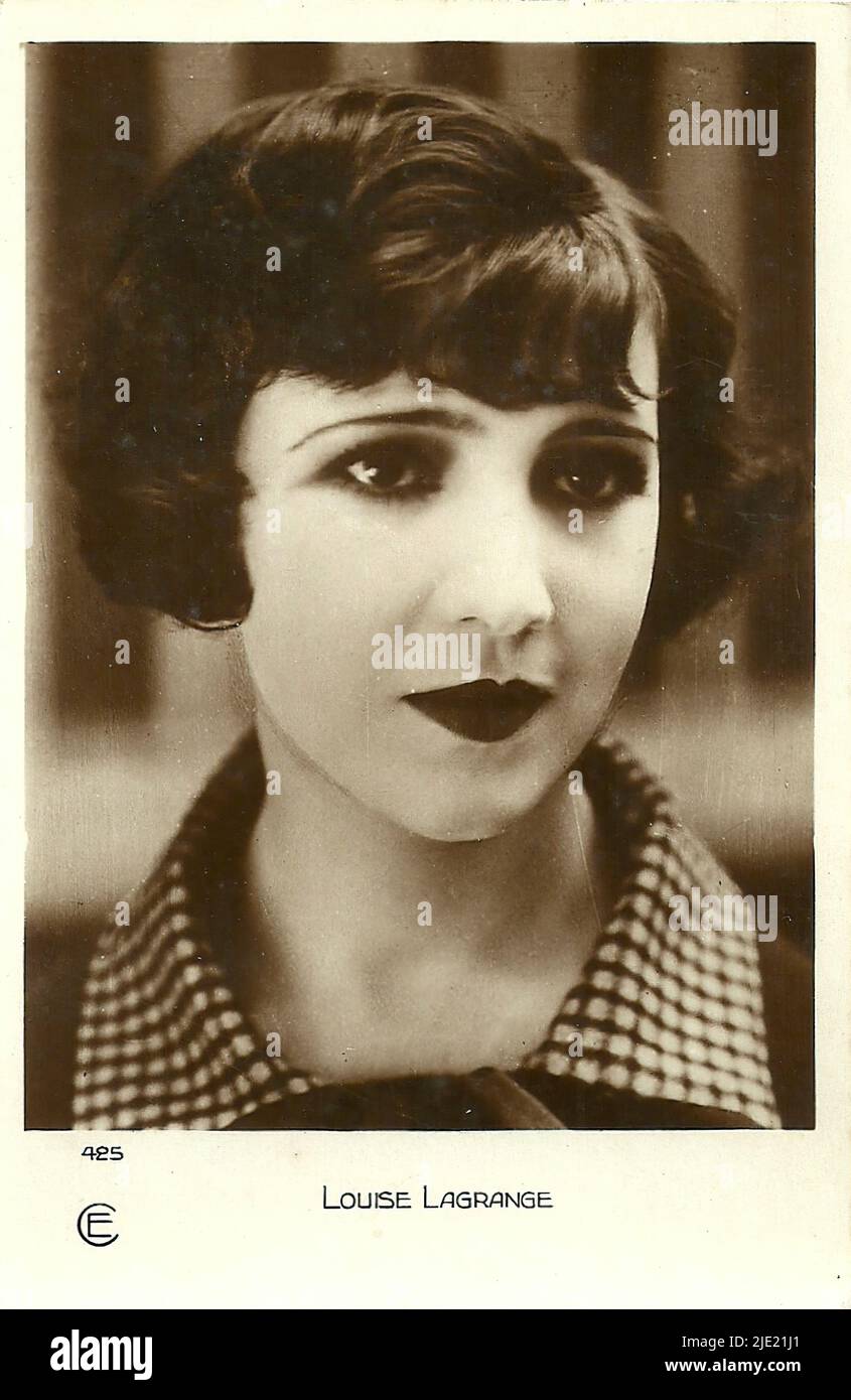 Portrait of Louise Lagrange - French silent cinema era Stock Photo - Alamy