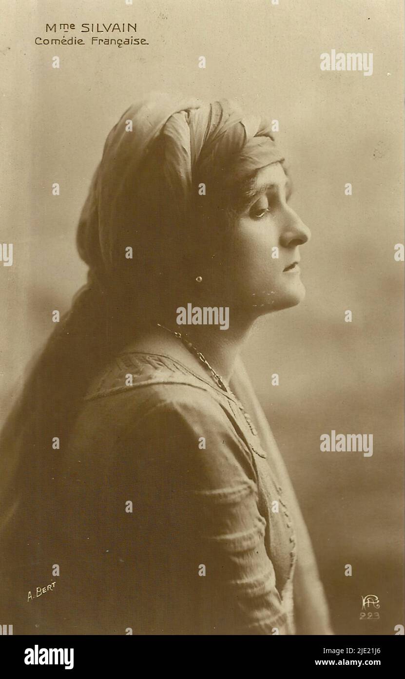 Portrait of Louise Silvain - French silent cinema era Stock Photo - Alamy
