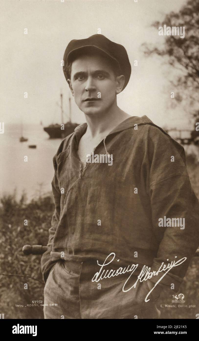Portrait of Luciano Albertini in Die Schlucht des Todes (1923 ...