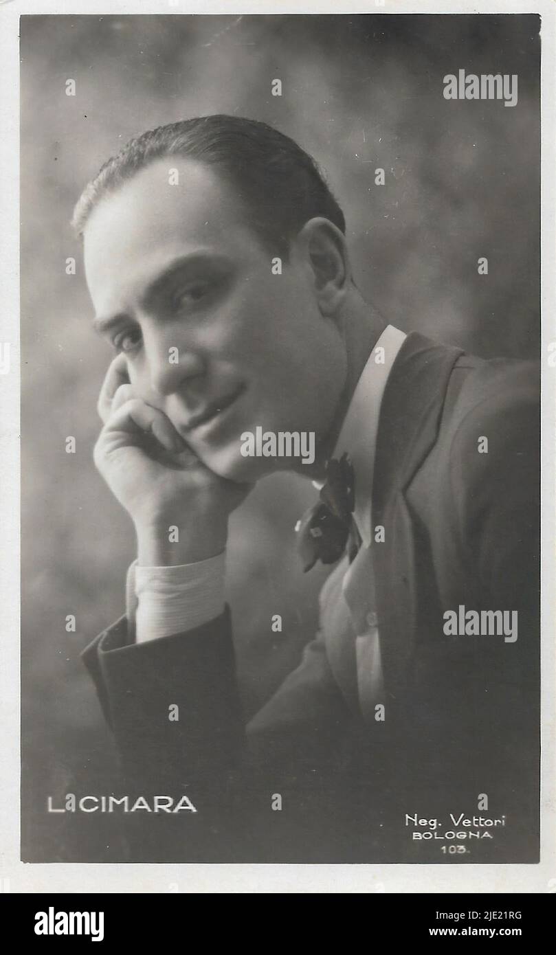 Portrait of Luigi Cimara - Italian silent cinema era actor Stock Photo ...