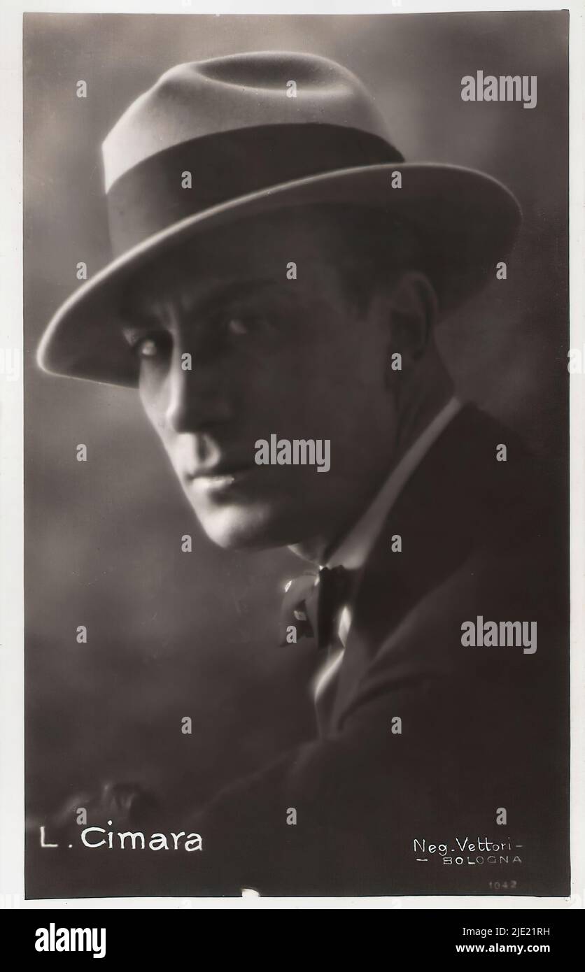 Portrait of Luigi Cimara 002 - Italian silent cinema era actor Stock ...