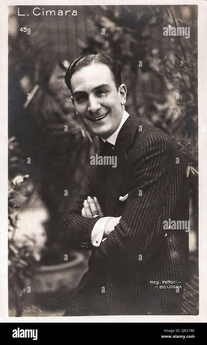 Portrait of Luigi Cimara 001 - Italian silent cinema era actor Stock ...