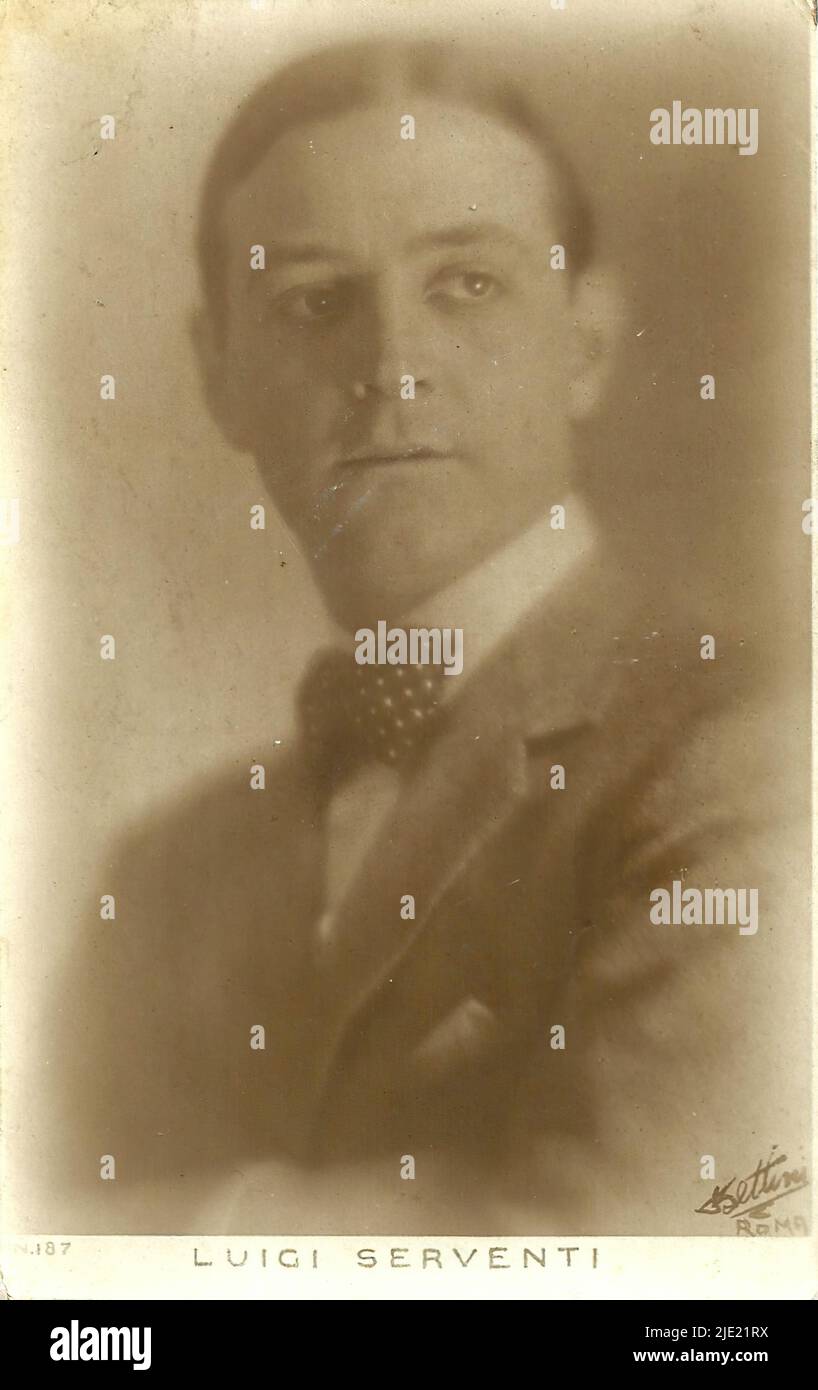 Portrait of Luigi Serventi 002 - Italian silent cinema era actor Stock ...