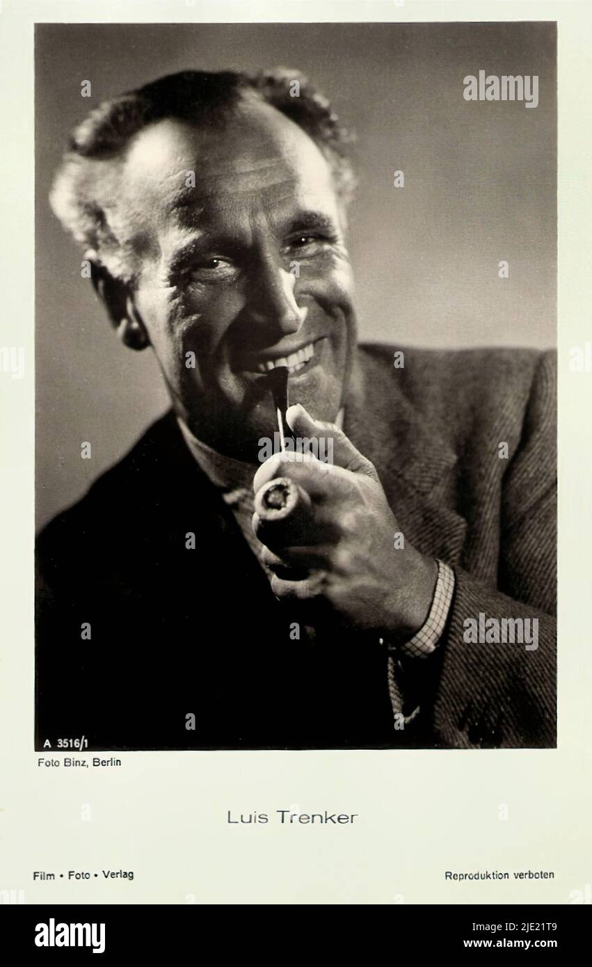 Portrait of Luis Trenker 001 - German Third Reich movie star Stock ...