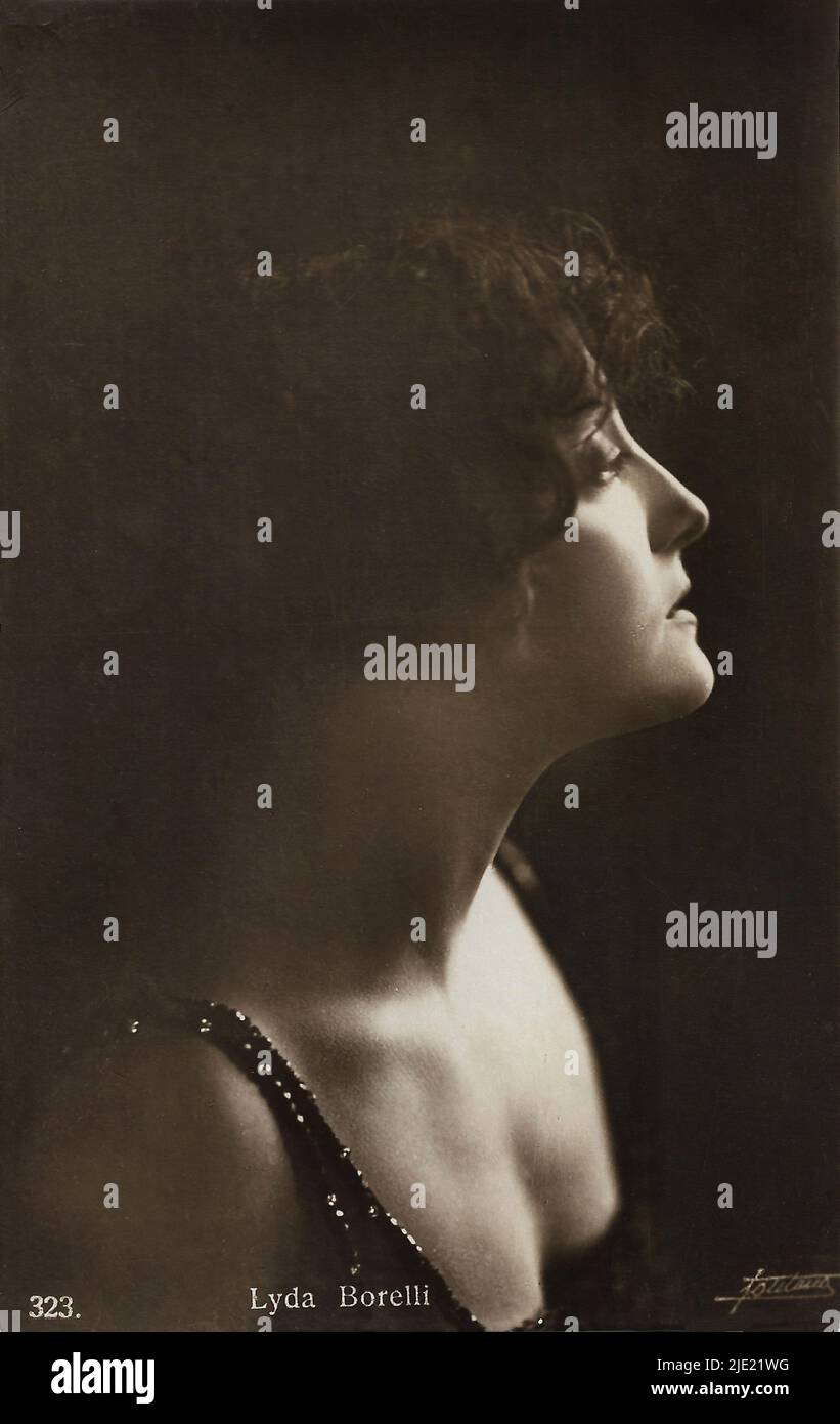 Portrait of Lyda Borelli 007 - Italian silent cinema era actress Stock ...