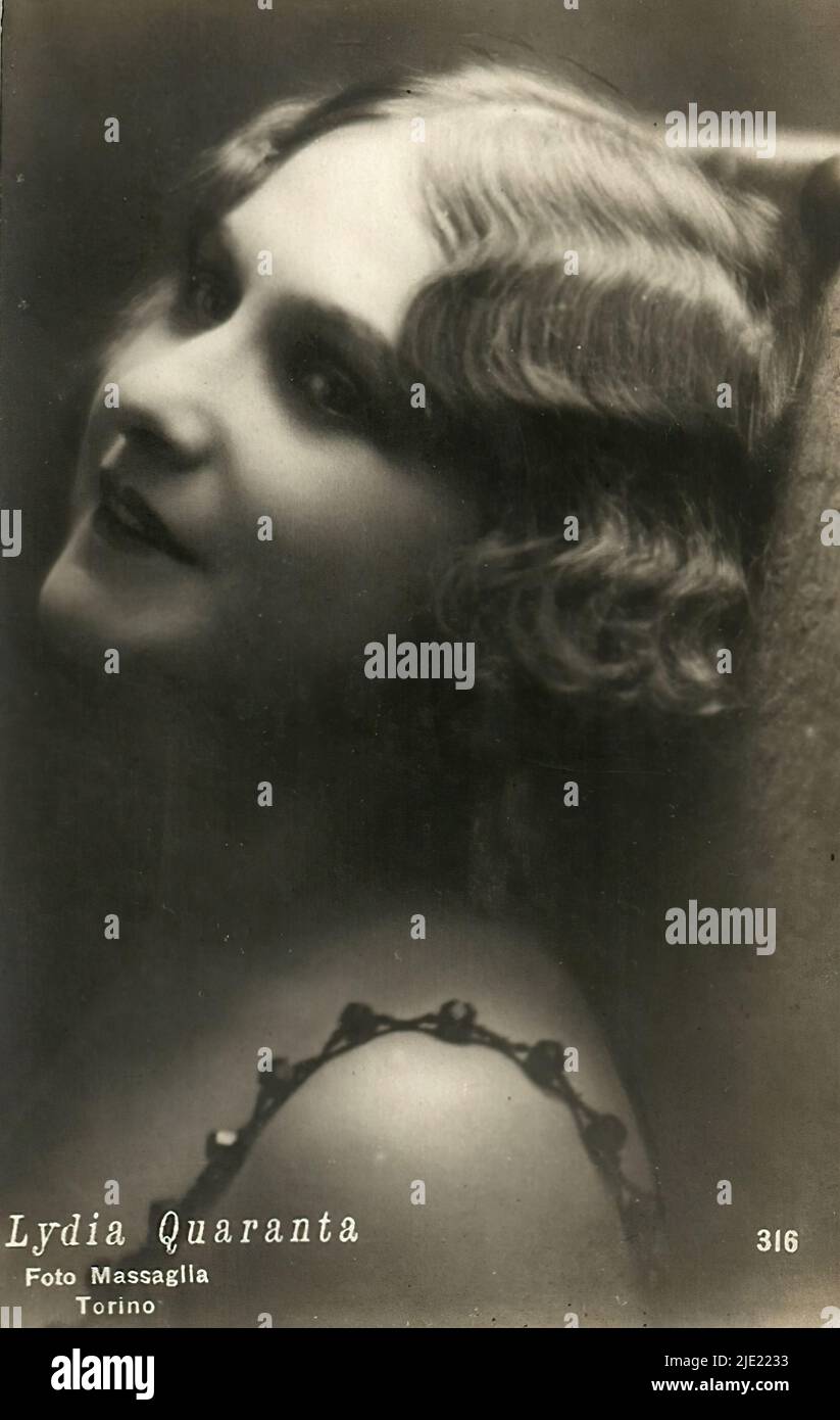 Portrait of Lydia Quaranta - Italian silent cinema era actress Stock ...