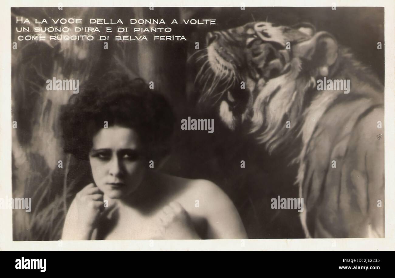 Portrait of Lydia Johnson 2 - Italian silent cinema era actress Stock ...