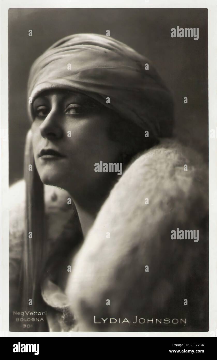 Portrait of Lydia Johnson - Italian silent cinema era actress Stock Photo - Alamy