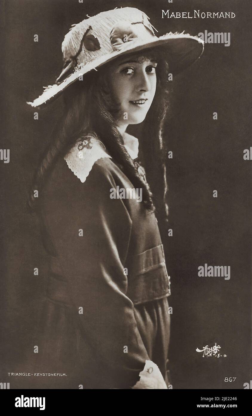 Portrait of Mabel Normand 001 - Hollywood silent movie actress Stock ...