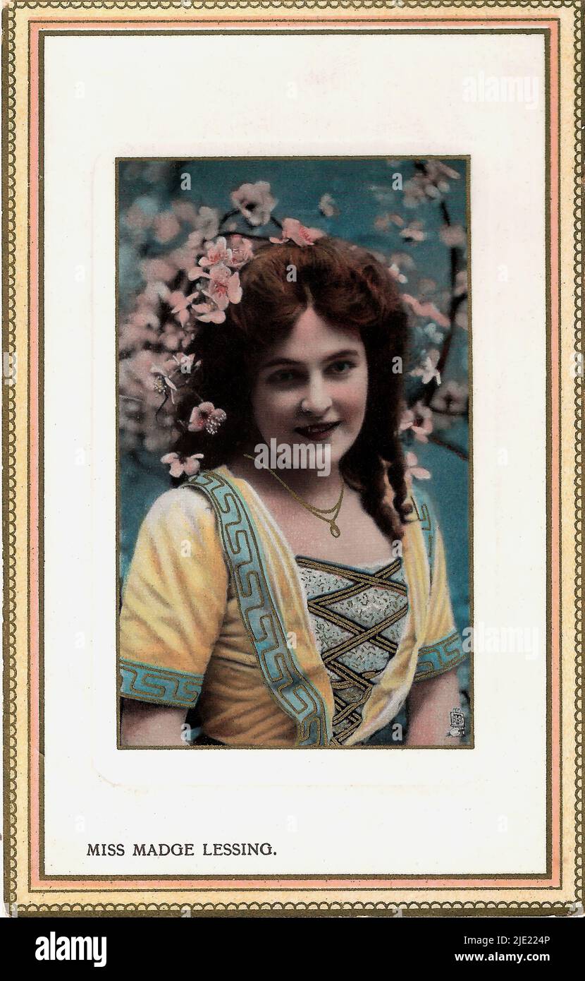 Portrait of Madge Lessing 001 - British stage star of the Victorian and ...