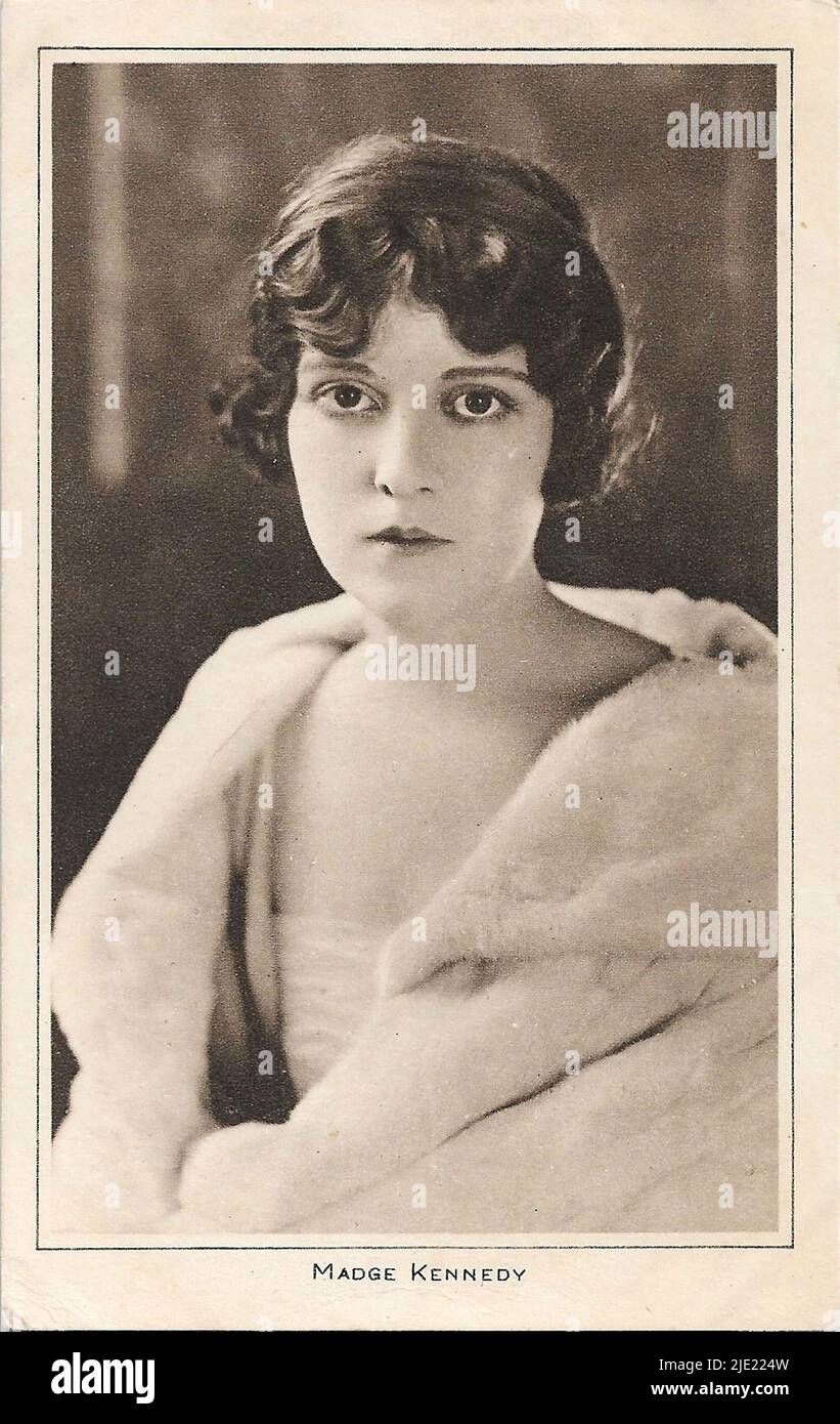 Portrait of Madge Kennedy - Hollywood silent movie actress Stock Photo ...