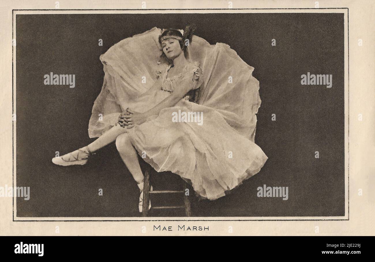 Portrait of Mae Marsh - Hollywood silent movie actress Stock Photo - Alamy