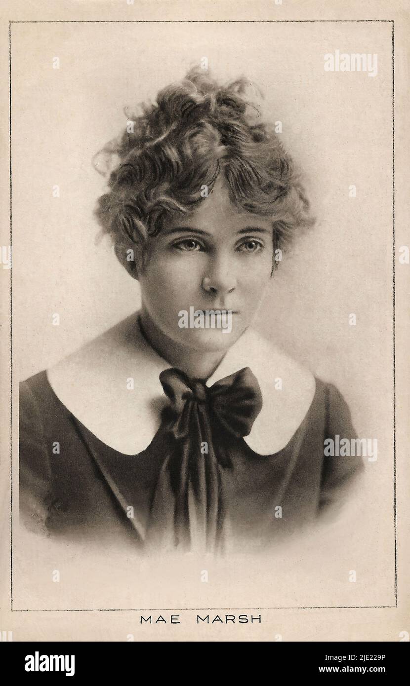 Portrait of Mae Marsh 001 - Hollywood silent movie actress Stock Photo ...