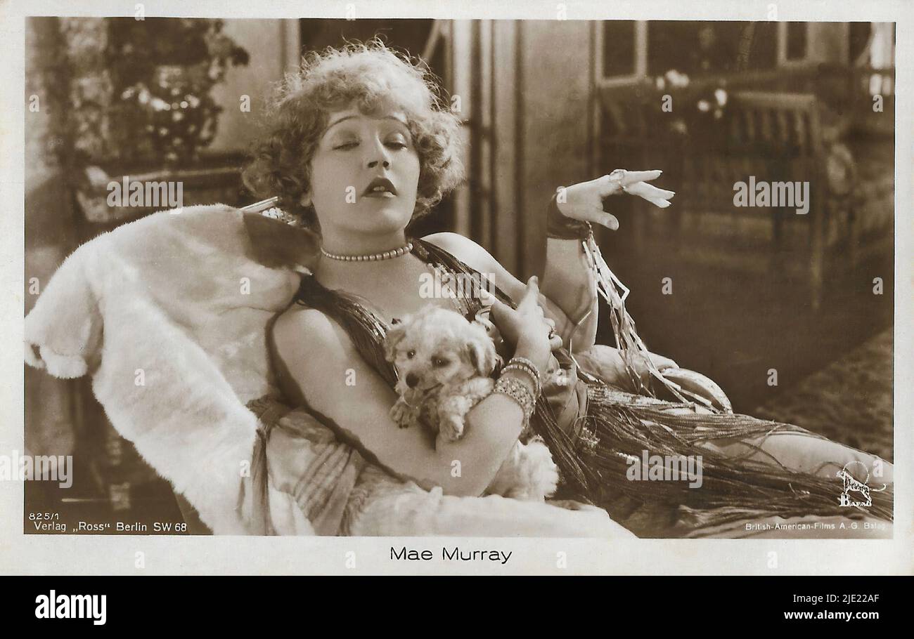 Portrait of Mae Murray in Peacock Alley (1922) - Hollywood silent movie ...