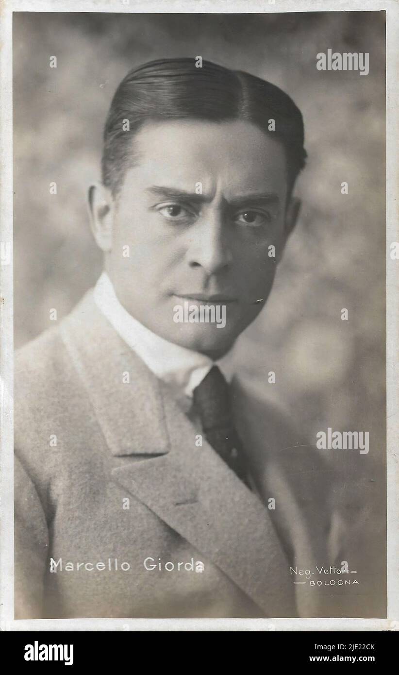 Portrait of Marcello Giorda - Italian silent cinema era actor Stock ...