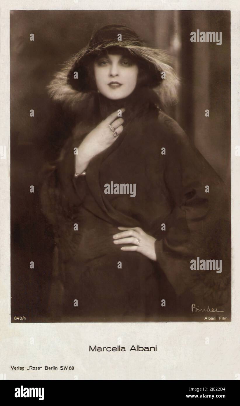 Portrait of Marcella Albani - Italian silent cinema era actress Stock ...