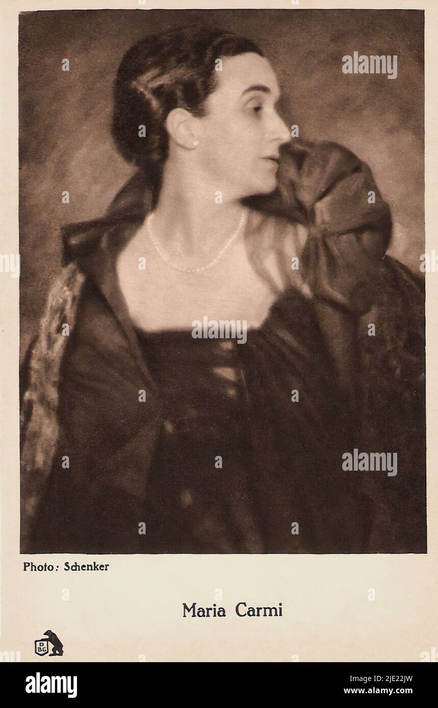 Portrait of Maria Carmi 001 - Italian silent cinema era actress Stock ...