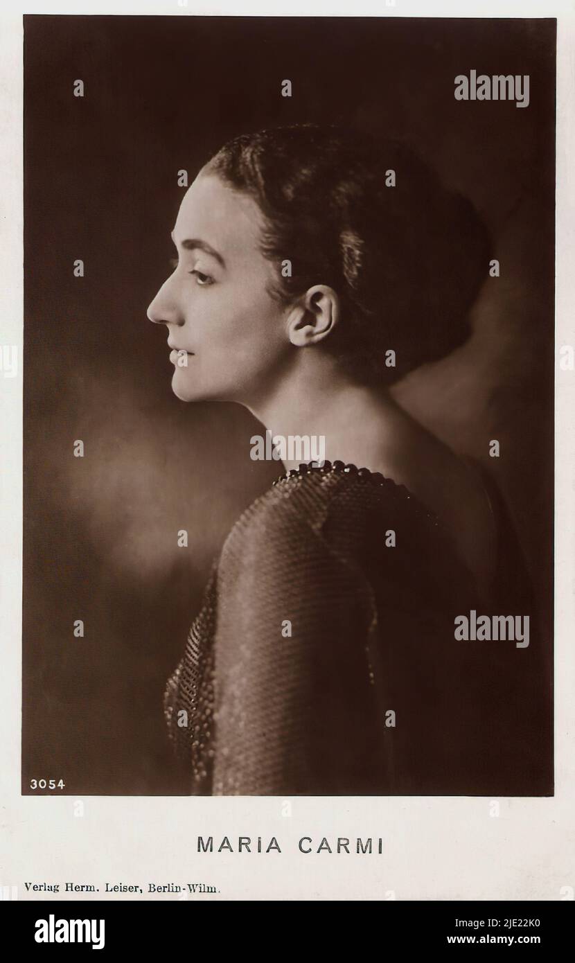 Portrait of Maria Carmi 005 - Italian silent cinema era actress Stock ...