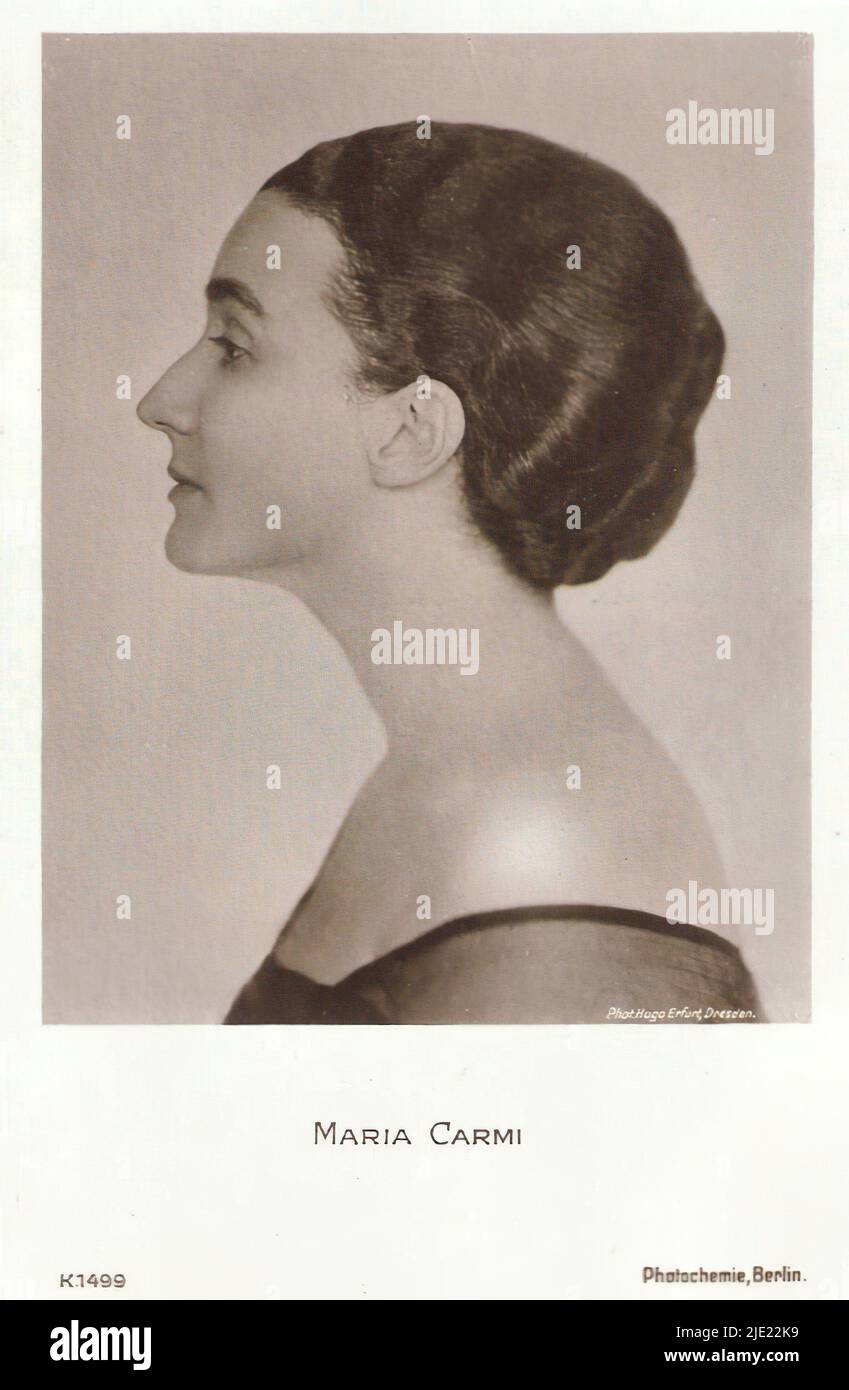 Portrait of Maria Carmi 008 - Italian silent cinema era actress Stock ...