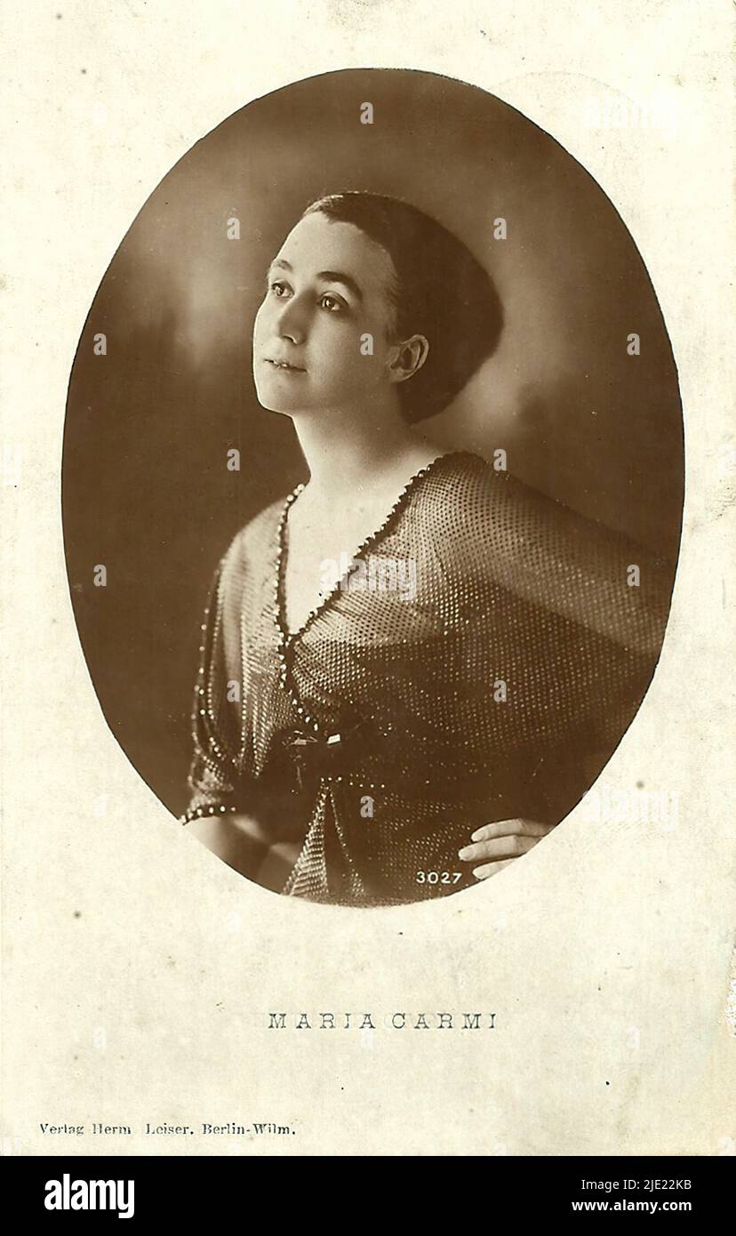 Portrait of Maria Carmi 011 - Italian silent cinema era actress Stock ...