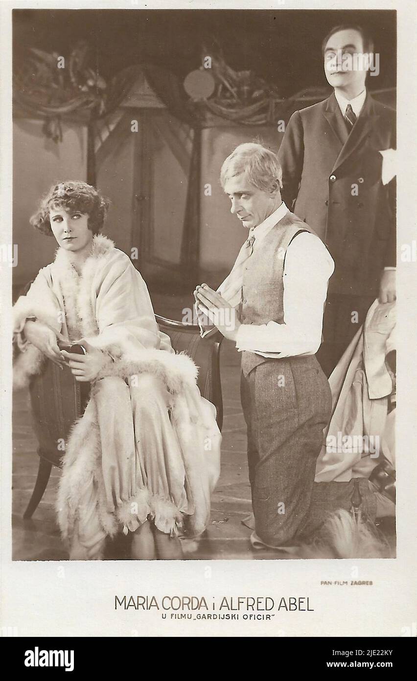 Portrait of Maria Corda and Alfred Abel in Der Gardeoffizier - German ...