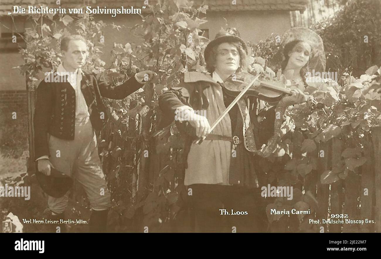 Portrait of Maria Carmi, Einar Brun and Theodor Loos in Die Richterin ...