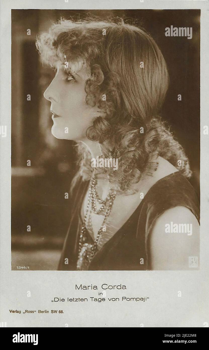 Portrait of Maria Corda in Gli ultimi giorni di Pompei (1926) - German ...
